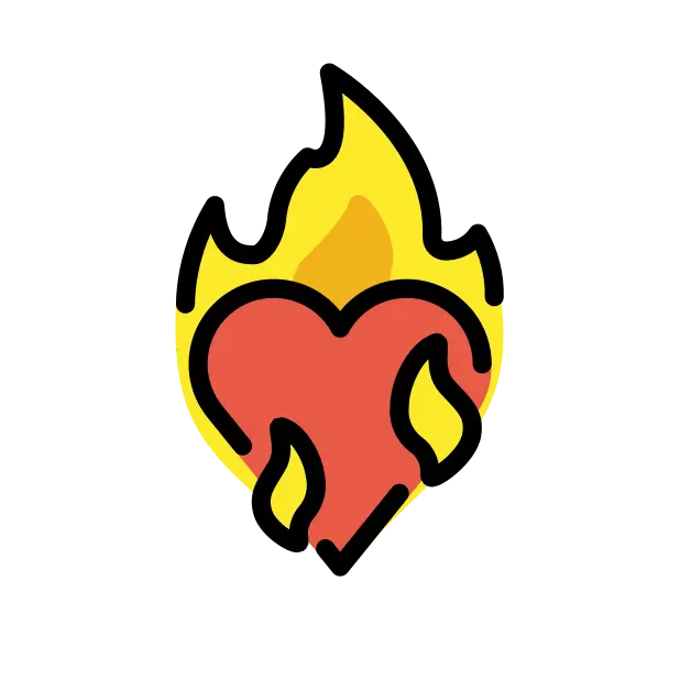 ️‍🔥 - Heart On Fire Emoji meaning, copy and paste emoticon - ( ‿ ) SYMBL