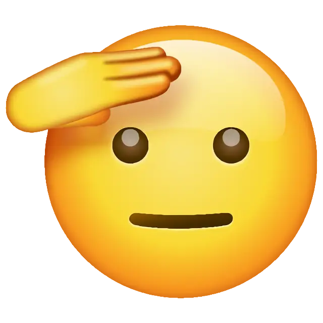 🫡 - Saluting Face Emoji meaning, copy and paste emoticon - ( ‿ ) SYMBL