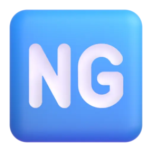 🆖 - Ng Button Emoji meaning, copy and paste emoticon - ( ‿ ) SYMBL