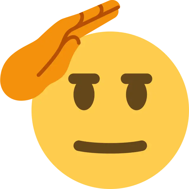 🫡 - Saluting Face Emoji meaning, copy and paste emoticon - ( ‿ ) SYMBL