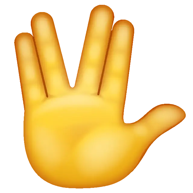 🖖 - Vulcan Salute Emoji meaning, copy and paste emoticon - ( ‿ ) SYMBL
