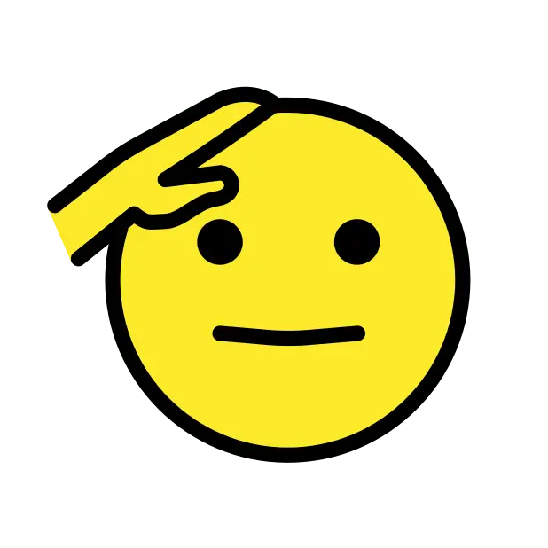 🫡 - Saluting Face Emoji meaning, copy and paste emoticon - ( ‿ ) SYMBL