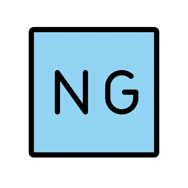 🆖 - Ng Button Emoji meaning, copy and paste emoticon - ( ‿ ) SYMBL